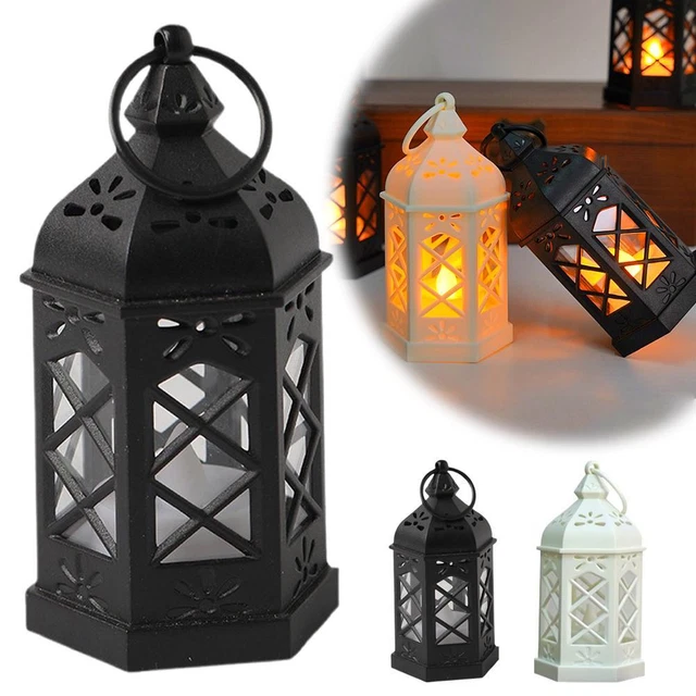 RETRO DESKTOP LED Lamp, Creative Hexagonal Wind Lamp, Portable Candle ...