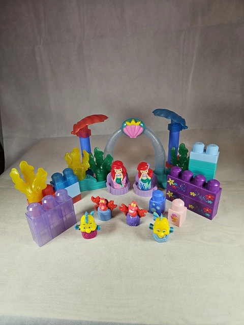 MEGA BLOKS DISNEY aerial The Little Mermaid Toy Bundle Bricks Figures ...