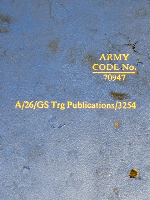 BRITISH ARMY MANUAL Of Military Map Reading 1973 A/26/GS Trg ...