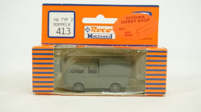 ROCO MINITANKS 1:87 HO Scale VW Double Cabin Van Truck Doppelk Item 413 ...