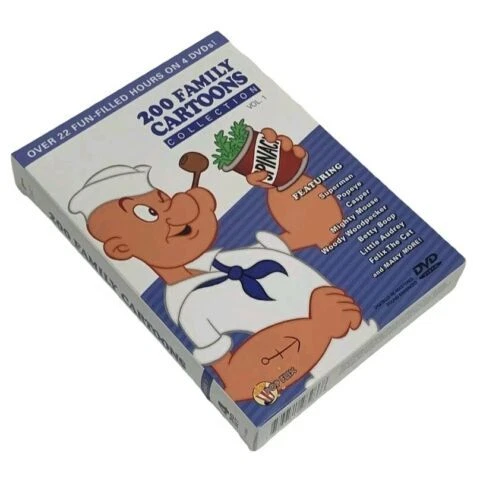 200 FAMILY CARTOONS Collection: Vol. 1 (DVD, 2008, 4-Disc Set) DISC IS ...