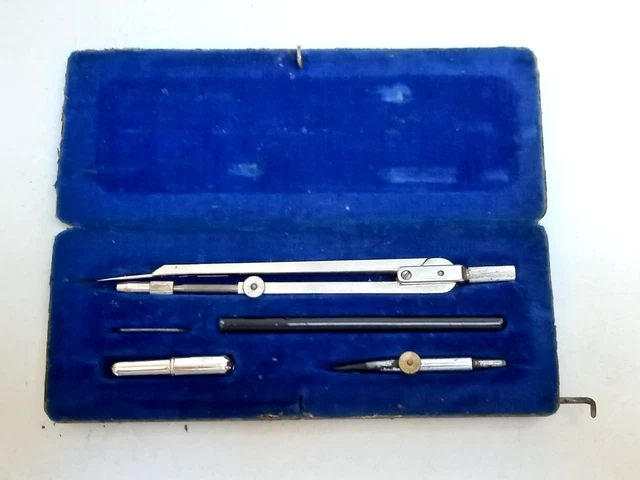 VINTAGE TECHNICAL DRAWING Instruments Complete Five Piece Set in ...