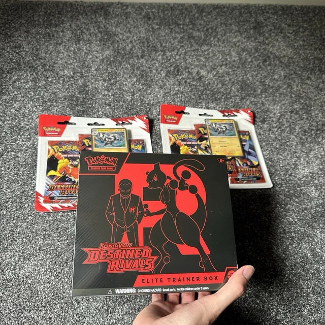 POKEMON TCG - Destined Rivals Elite Trainer Box ETB + 2 x 3 Pack ...