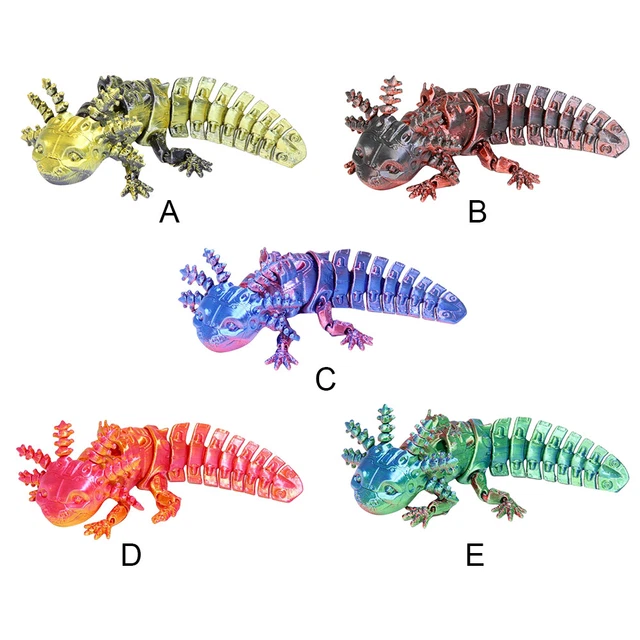 3D PRINTED AXOLOTL Toy Articulated Mechanical Axolotl Figurine 3D ...