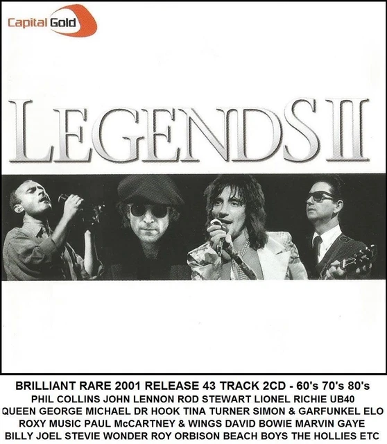 BEST GREATEST 60'S 70's 80's Hits 2CD Bowie Queen Collins UB40 ELO Mac ...