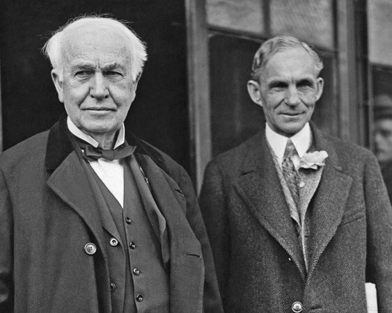 FAMOUS INVENTORS HENRY FORD and THOMAS EDISON Glossy 8x10 Photo Genius ...
