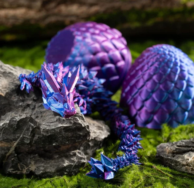 DRAGON EGGS, 3D Printed Full Articulated Dragon Crystal Dragon with ... DRAGON EGGS, 3D Printed Full Articulated Dragon Crystal Dragon with ...