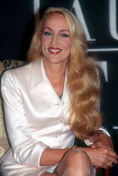AMERICAN MODEL AND actress Jerry Hall during a press conference ah- Old ...