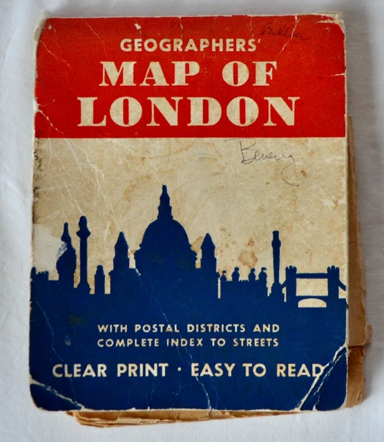 VINTAGE 1960'S GEOGRAPHERS Map of London £3.65 - PicClick UK