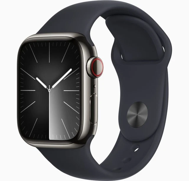 APPLE WATCH SERIES 9 Graphite Stainless Steel 41mm Cellular A+ ...
