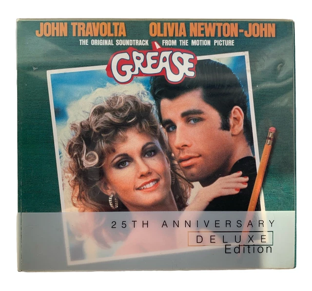 GREASE 25TH ANNIVERSARY Deluxe Edition Double Cd John Travolta/Olivia ...