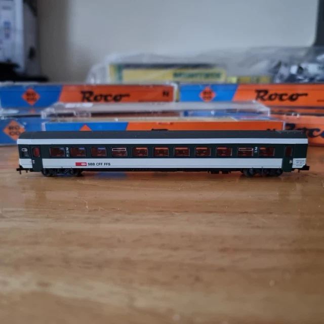 ROCO N Gauge 2nd 24275 SBB express train carriage B EW IV £17.99 ...