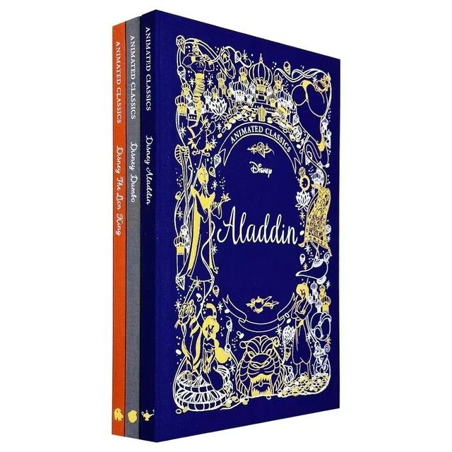 DISNEY ANIMATED CLASSICS Collection 3 Books Set by Lily Murray Aladdin ...