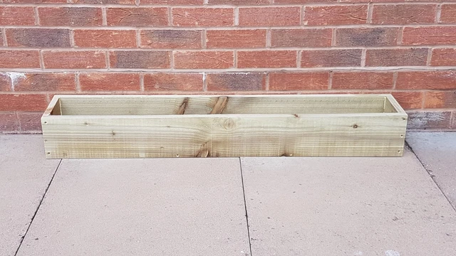 HANDMADE WOODEN GARDEN Planter Window Box Trough Flower/herb £18.00 ...