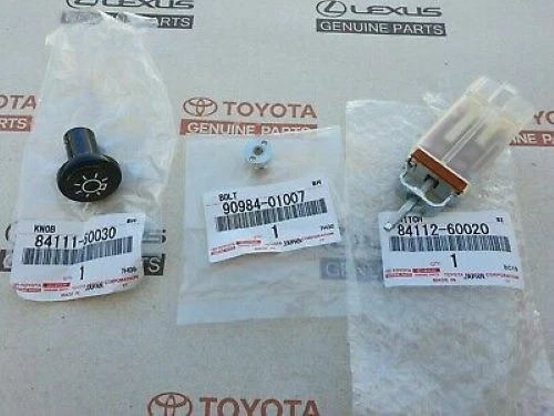TOYOTA GENUINE LAND Cruiser Light Control Switch & Knob & Nut Set OEM ...