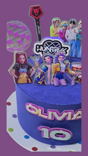 PERSONALISED 12X KPOP DEMON HUNTERS cake topper birthday cake ...