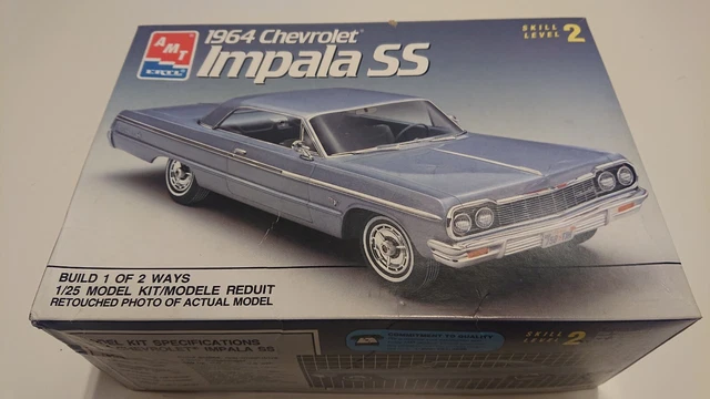 AMT 1964 CHEVROLET Impala Ss Hardtop - 1/25 Scale Model Kit Collection ...