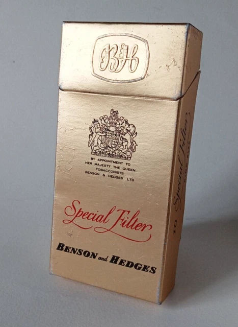 COLLECTABLE EMPTY 10 Benson and Hedges Special Filter cigarette packet ...