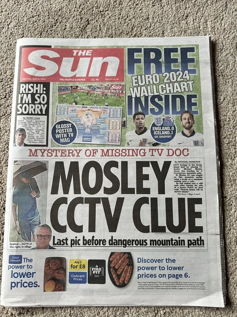 THE SUN 8TH June 2024 8/6/24 £12.00 - PicClick UK