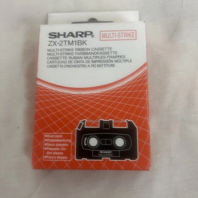 SHARP MULTI-STRIKE RIBBON Cassette (ZX-2TM1BK) £32.00 - PicClick UK