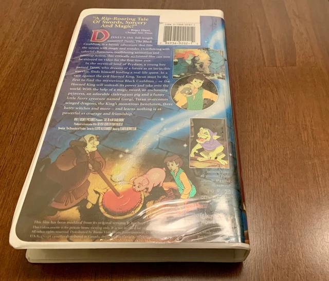 THE BLACK CAULDRON VHS 1998 Walt Disney Masterpiece Collection Complete ...
