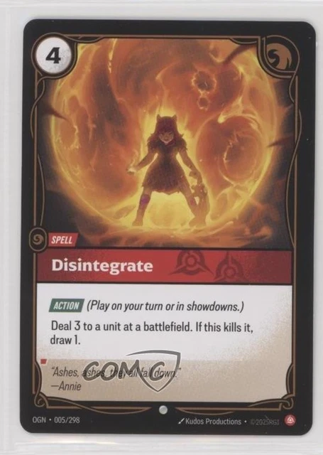2025 RIFTBOUND ORIGINS: League of Legends TCG OGN Disintegrate #005 £1. ...