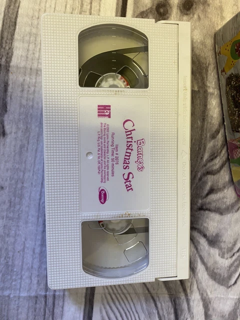 BARNEY WHITE VHS Tape 2002 Barneys Christmas Star Sing Along Holiday ...