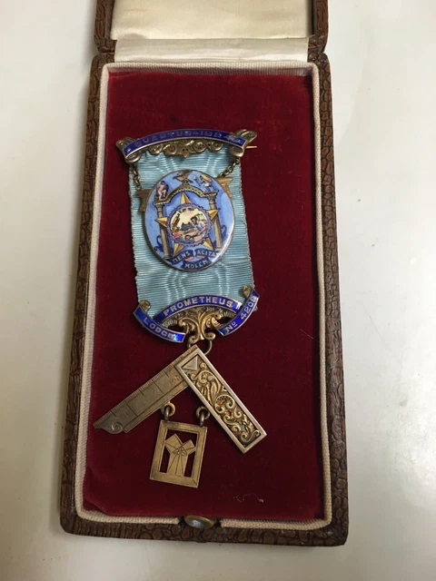 MASONIC JEWEL: PM Jewel Prometheus Lodge 4209, Prov Of Warwicks HM ...