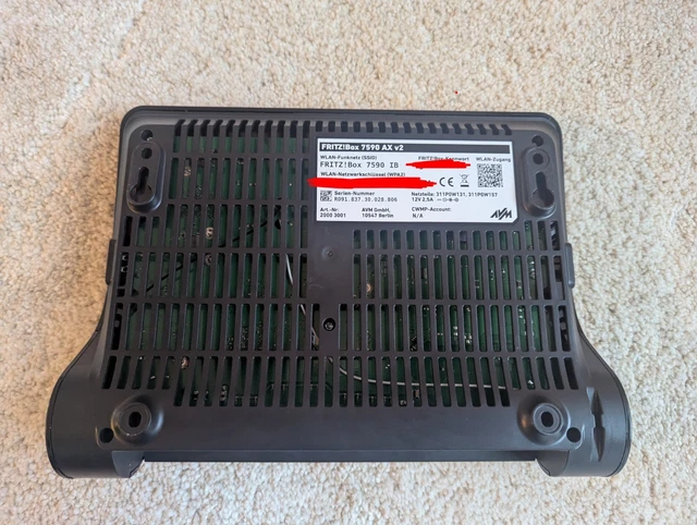 FRITZ!BOX 7590 AX V2/1&1 HomeServer SPEED+/WI-FI 6/Wlan Router EUR 120 ...