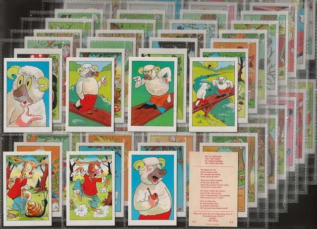 DANDY GUM-FULL SET- Animal Fables 1971 (Red Back M200 Cards) All ...