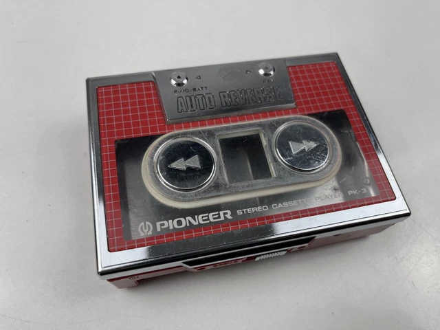 VINTAGE PIONEER PK-3 Stereo Tape Cassette Player Red Walkman Rare £148. ...
