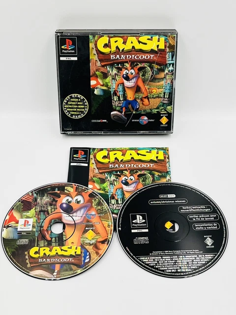 CRASH BANDICOOT PS1 Black Label Tested Complete With Manual And Demo ...