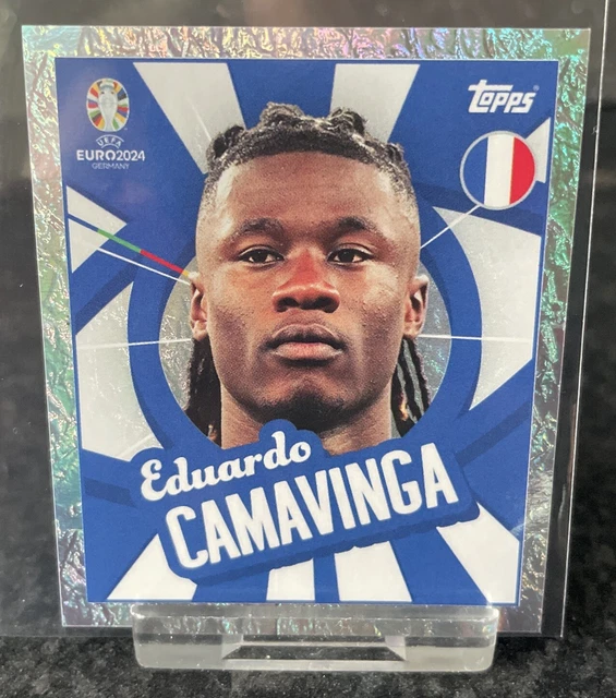 TOPPS UEFA EURO 2024 Sticker - Eduardo Camavinga FRA PTW Shiny Sticker ...