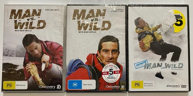 MAN VS WILD x3 DVD Bear Grylls TV Show Series Region 4 PAL Arctic ...