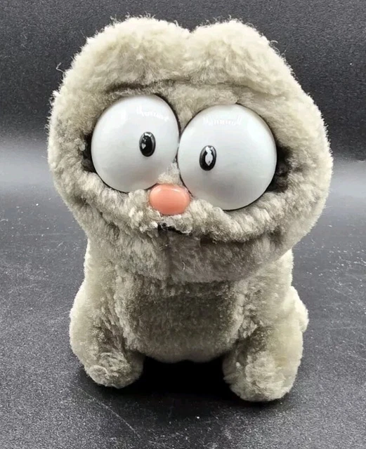 VINTAGE DAKIN 1983 Gray Nermal Cat Garfield 5.5” Stuffed Plush Kitten ...