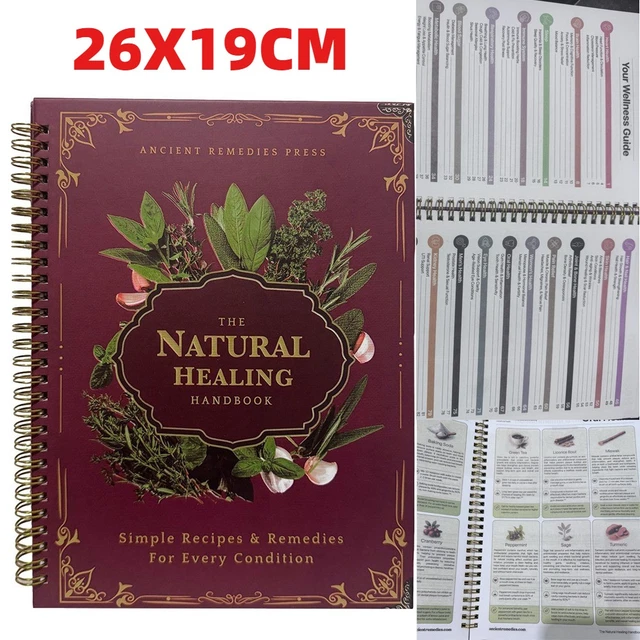 THE NATURAL HEALING Handbook ,Spiral-Bound Guide for Herbal Remedies ...