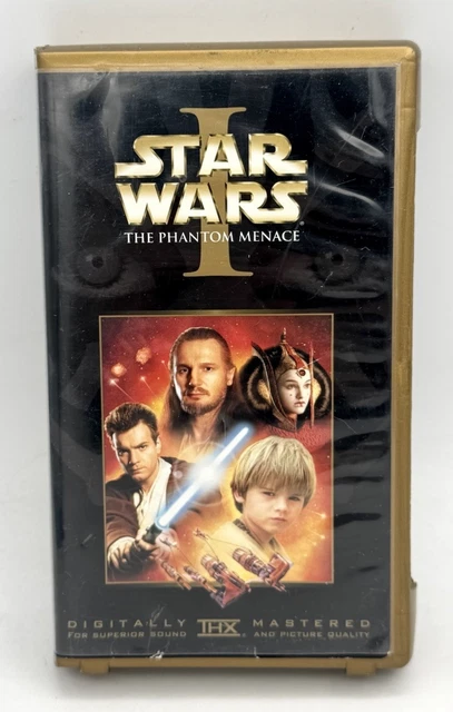 STAR WARS EPISODE I Phantom Menace VHS Gold 3D Clam Shell Case RARE £8. ...