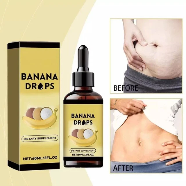 60ML BANANA DROPS Supplement Extract Liquid Slimming Drops Fat Burner ...