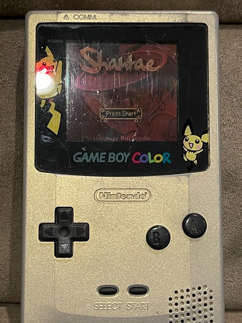 NINTENDO GAME BOY Color Gold Pichu Pikachu Edition Game Console CGB-001 ...