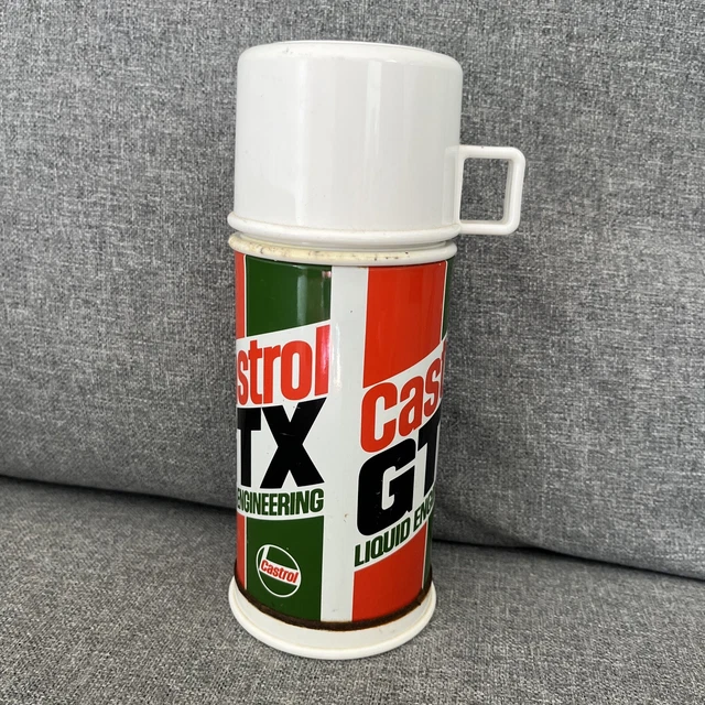 THERMOS VINTAGE CASTROL GTX Liquid Engineering Flask Castrol Motor Oil $85.50 - PicClick AU
