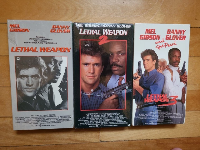 LETHAL WEAPON 1, 2, 3, VHS Lot, Mel Gibson, Danny Glover, FACTORY ...