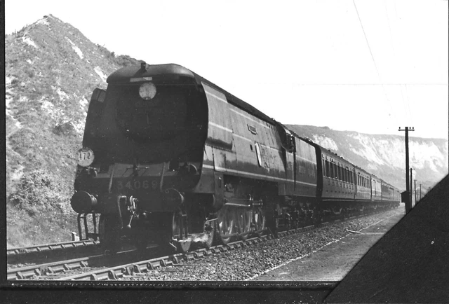Br Livery Ex Southern Bb Class 4 6 2 No 34069 Vintage Image 5565