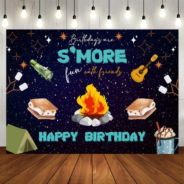 MORE FUN WITH Friend Bonfire Night Birthday Backdrop $37.90 - PicClick AU