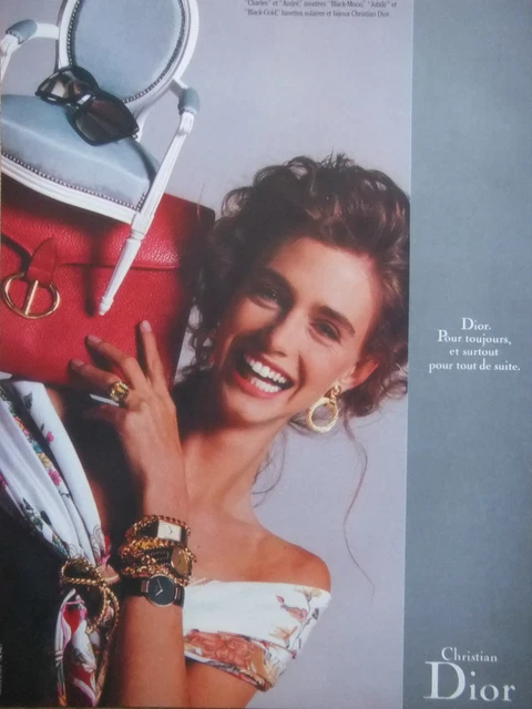 PUBLICITÉ DE PRESSE 1986 Christian Dior Maroquinerie Dior. Pour ...