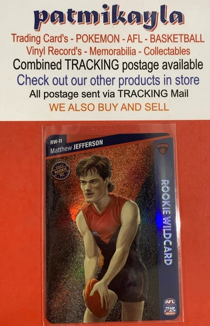 2024 AFL TEAMCOACH Matthew Jefferson Melbourne Demons Rookie RC ...