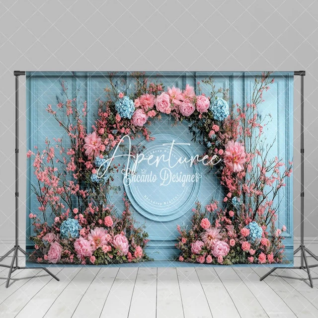 BLUE VINTAGE WALL Arch Floral Wedding Photo Backdrop $36.09 - PicClick AU