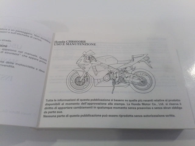 HONDA CBR 600 RR 03 User Maintenance Manual 37MEE810 £17.57 - PicClick UK