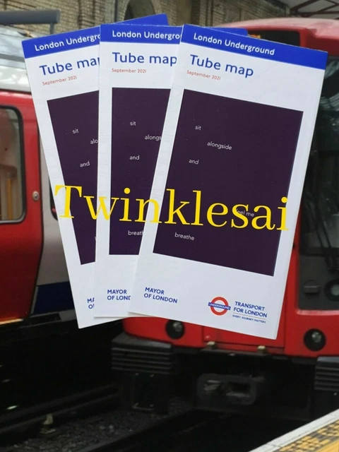 TUBE MAP LONDON Underground TFL SEPTEMBER 2021 with Northern Line ...