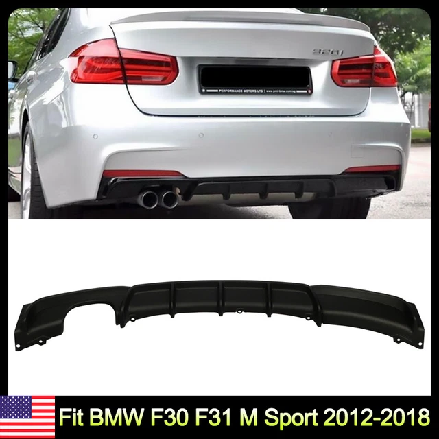 MATTE BLACK M Sport Rear Bumper Diffuser For BMW F30 320i 325i 328i ...