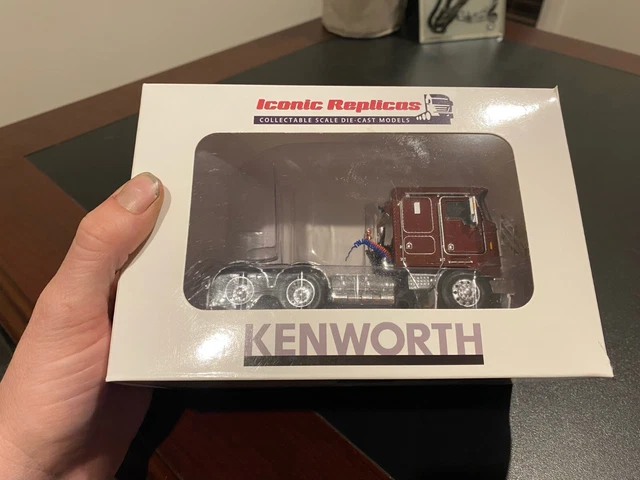 ICONIC REPLICAS - Kenworth K100G 6x4 Prime Mover Burgundy - Scale 1:50 ...